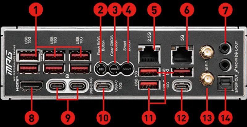Mainboard (AMD) MSI MPG X870E CARBON MAX WIFI | AM5, ATX, 4 khe DDR5